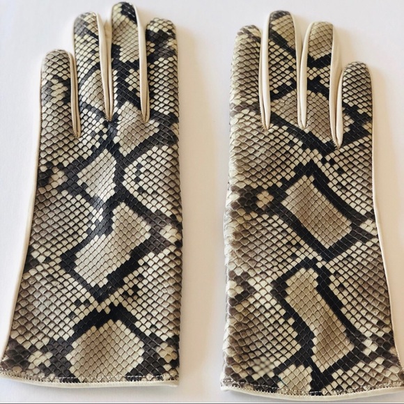Neiman Marcus | Accessories | Python Napa Leather Gloves | Poshmark